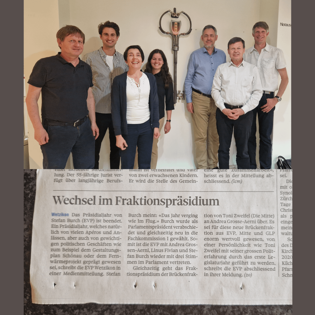 Präsidiumswechsel in der Brückenfraktion von Toni Zweifel zu Andrea ...